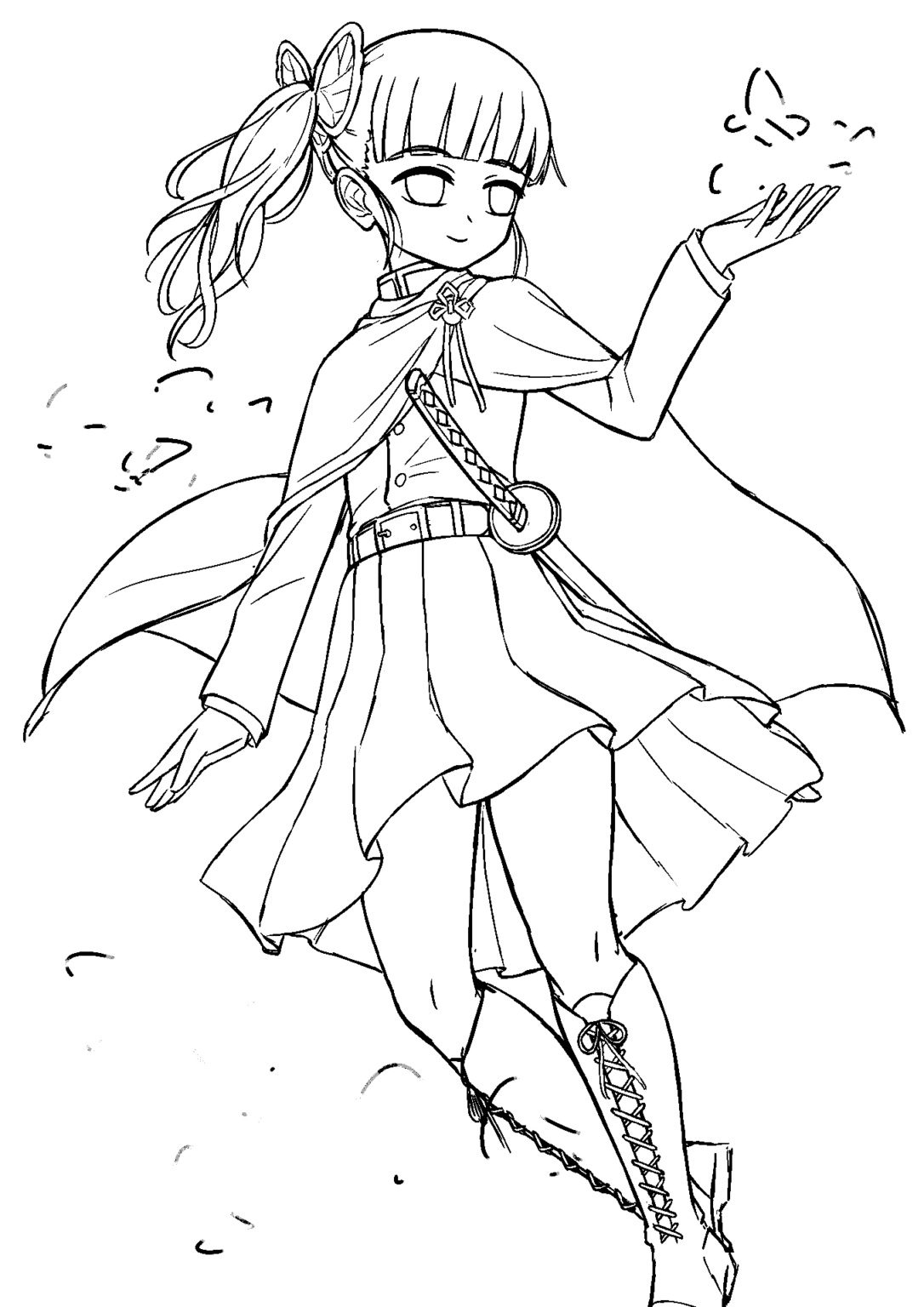 Tsuyuri Kanao Para Colorear Y Pintar Imágenes Para Dibujar Gratis